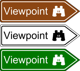 Direction sign viewpoint Royalty Free Vector Image