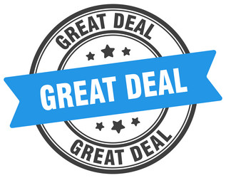 Great deal stamp label on transparent Royalty Free Vector