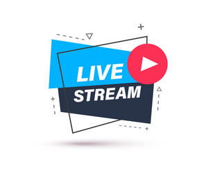 Live streaming symbols Royalty Free Vector Image