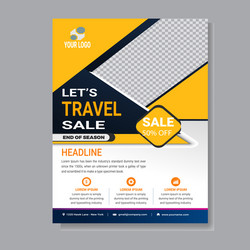 Travel sell flyer template Royalty Free Vector Image