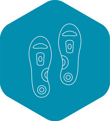 Insoles surgical care icon outline foot Royalty Free Vector