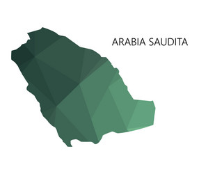 Geometric map of saudi arabia Royalty Free Vector Image