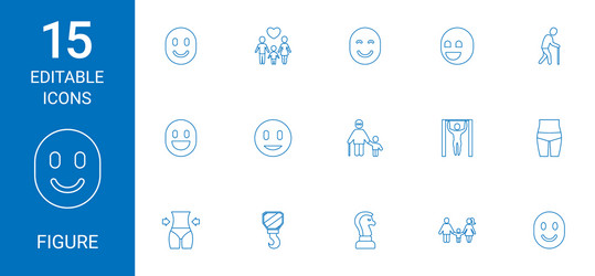 15 figure icons Royalty Free Vector Image - VectorStock