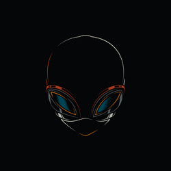 Alien head Royalty Free Vector Image - VectorStock