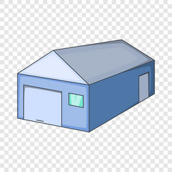 Industrial warehouse icon cartoon style Royalty Free Vector