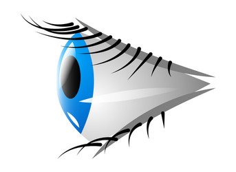 Eye in graphic style digital art Royalty Free Vector Image