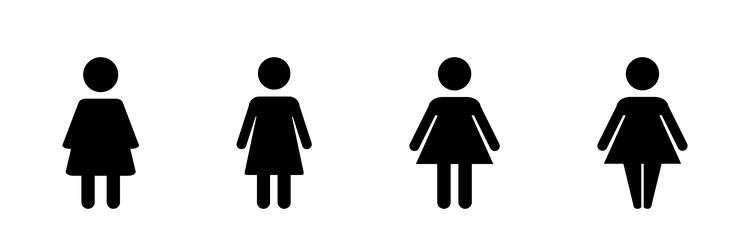 Female icon set woman icon Royalty Free Vector Image