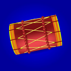 Realistic indian drum Royalty Free Vector Image