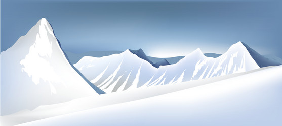 Winter mountains Royalty Free Vector Image - VectorStock