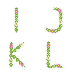 Green letter set Royalty Free Vector Image - VectorStock