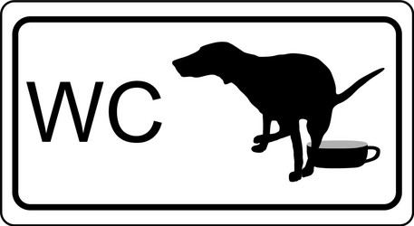 Dog and excrement alert sign no pooping Royalty Free Vector