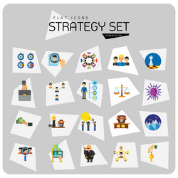 Strategy icon set Royalty Free Vector Image - VectorStock