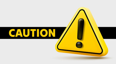 Warning caution sign problem message mark danger Vector Image