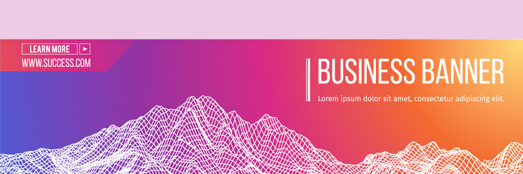 Computer banner business design eps Royalty Free Vector