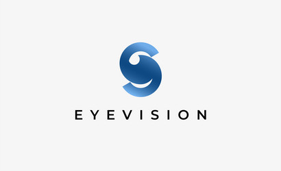 Logo letter s and eye vision digital visual Vector Image