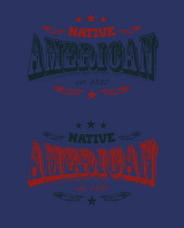 Native american company label Royalty Free Vector Image
