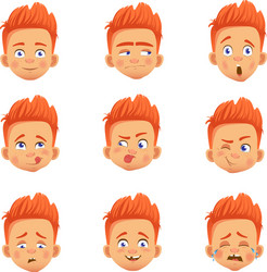 Redhead boy character Royalty Free Vector Image
