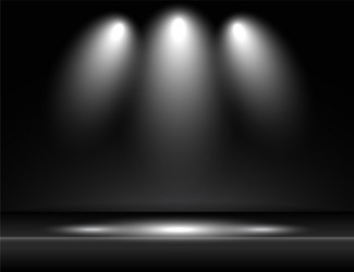 Black ambient white spot light background Vector Image