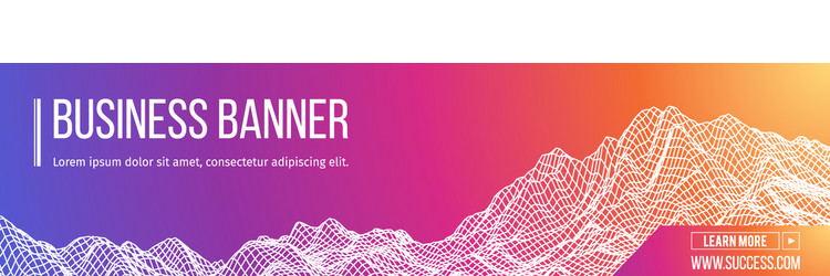 Computer banner business design eps Royalty Free Vector