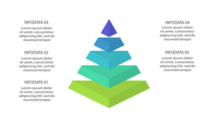 Pyramid up arrows infographic diagram chart Vector Image