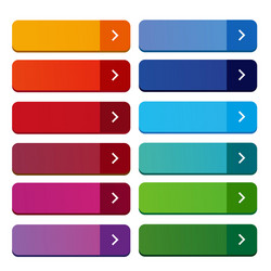 Colorful empty web button set Royalty Free Vector Image