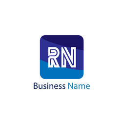 Initial letter rn logo template design Royalty Free Vector