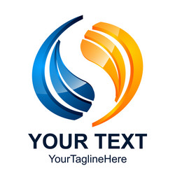 S letter mark signature handwriting logo icon Vector Image