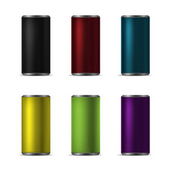 Realistic green aluminum can with drops Royalty Free Vector