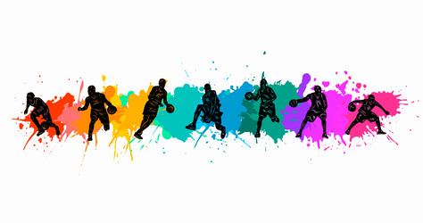 Basketball colorful Royalty Free Vector Image - VectorStock