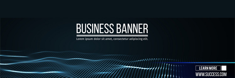 Computer banner business design eps Royalty Free Vector