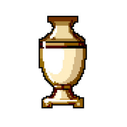 Pottery antique vase game pixel art Royalty Free Vector