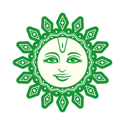 Graha moon planet symbol astrological vedic Vector Image