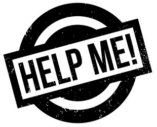 Help me rubber stamp Royalty Free Vector Image