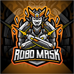 Kill robot mascot logo design Royalty Free Vector Image