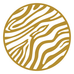 Round tiger print badge high quality Royalty Free Vector