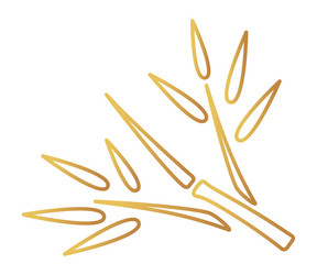 Bamboo background design with golden and green Vector Image