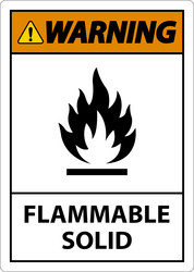 Danger hazardous signs flammable solid on white Vector Image