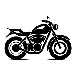 Bold motorcycle silhouette design minimalist Vector Image