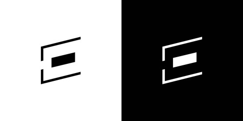 Modern and unique letter e initials logo design 3 Vector Image