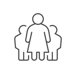 People protest line outline icon Royalty Free Vector Image