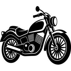 Bold motorcycle silhouette design minimalist Vector Image