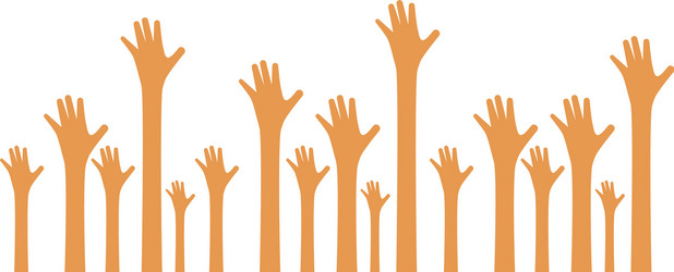 Hands up background Royalty Free Vector Image - VectorStock