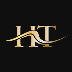 Ht combine letter logo template Royalty Free Vector Image