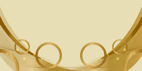 Gold abstract wavy dynamic horizontal banner Vector Image