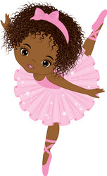 Beautiful african american ballerina dancing Vector Image