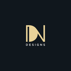 Initial letter dn logo template design Royalty Free Vector