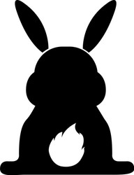 Easter Bunny Back Silhouette Vector Images (over 110)
