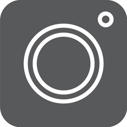 Social media camera icon flat style isolated Vector Image