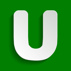 Letter u sign design template element Royalty Free Vector