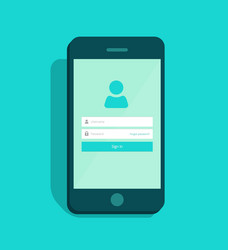 Blue mobile user interface design Royalty Free Vector Image